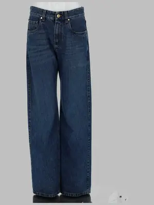 Brunello Cucinelli Contemporary Loose" Authentic Denim Jeans With Monile - Blue