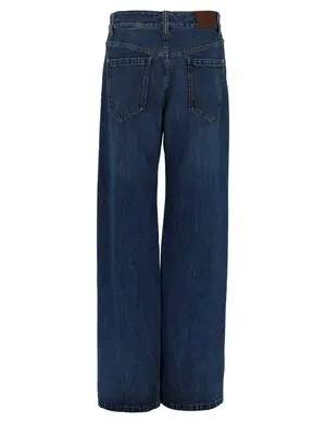 Brunello Cucinelli Contemporary Loose" Authentic Denim Jeans With Monile - Blue