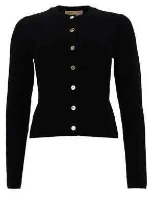 Michael Kors Cardigan In Misto Lana - Black