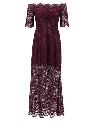 Rabanne Layered Lace Midi Dress