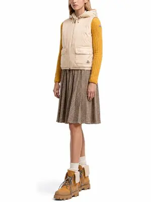 Moncler Lansette Puffer Gilet - Beige