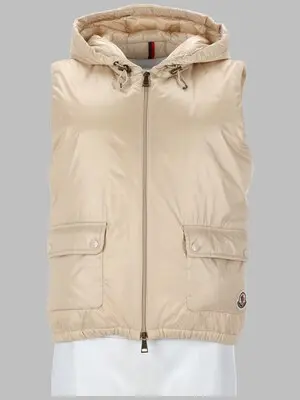 Moncler Lansette Puffer Gilet - Beige