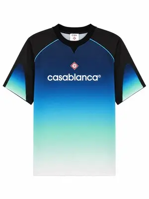 Casablanca Football T-shirt With Logo - Multicolour