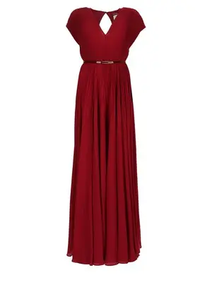 Max Mara Pleated Maxi Dress