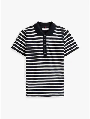 Tommy Hilfiger Slim Fit Stripe Stretch-cotton Polo