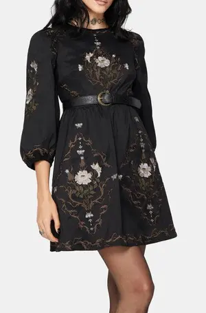 DISTURBIA Puff Sleeve Mini Dress