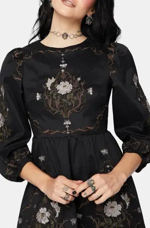 DISTURBIA Puff Sleeve Mini Dress