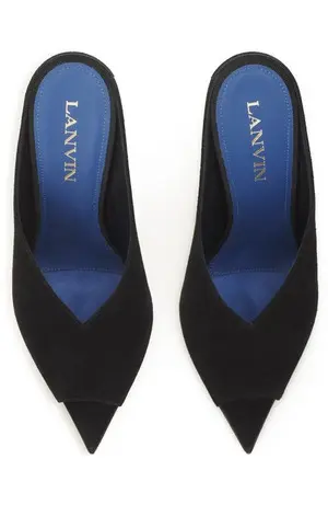 LANVIN Midnight Step Mule In Suede
