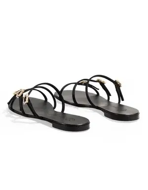TEMPERLEY LONDON Eclipse Satin Flat Sandals