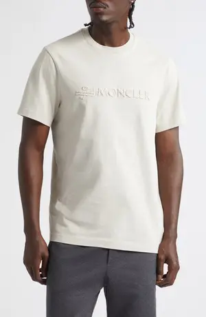 Moncler Logo Cotton T-shirt - Sponge