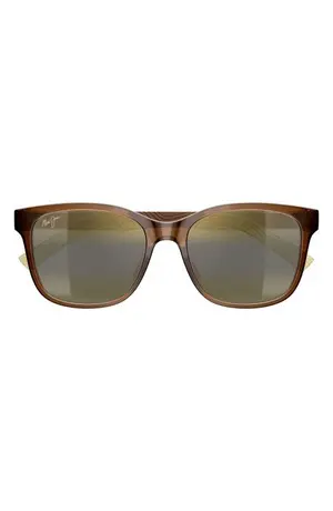 Maui Jim Polarized Square Sunglasses - Brown