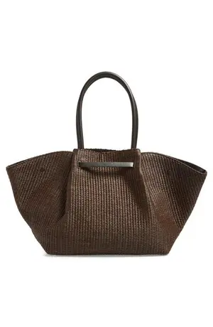 DEMELLIER The New York East/west Raffia Tote