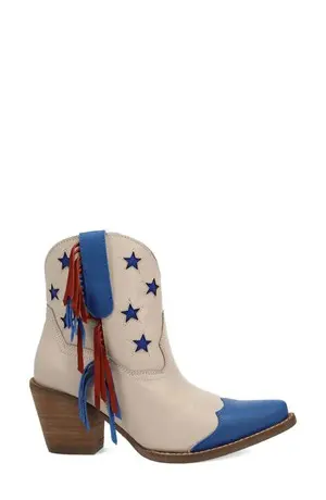 DINGO Liberty Fringe Trim Western Boot
