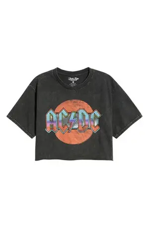 Junk Food Ac/dc 1979 Graphic Crop T-shirt