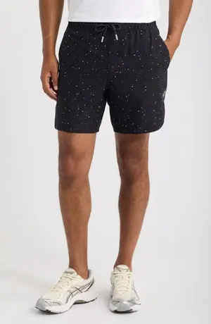 LEGENDS 7-inch Lined Performance Shorts - Black-white Splatter