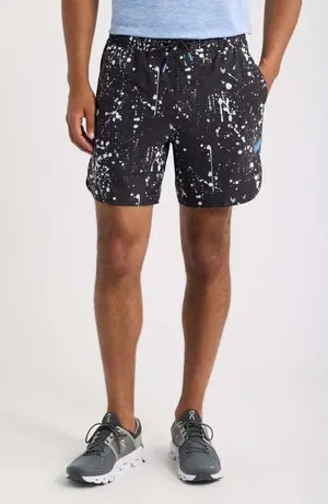 LEGENDS 7-inch Lined Performance Shorts - Graffiti Drip Black