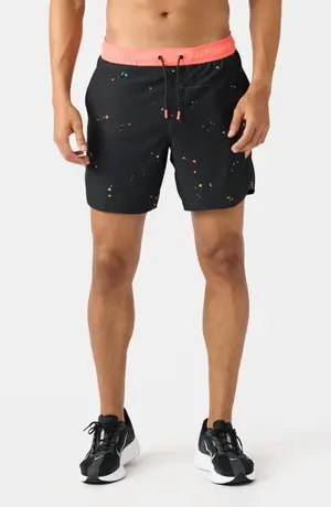 LEGENDS 7-inch Lined Performance Shorts - Space Drip Sunrise