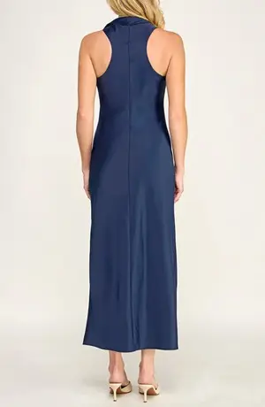SOCIALITE Sash Detail Satin Maxi Dress