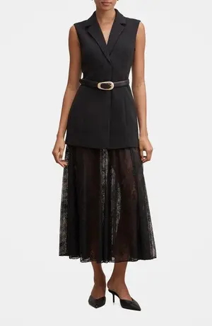 EVER NEW Shanae Belted Lace Maxi Dress - Black
