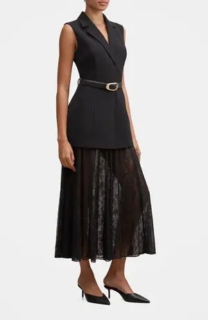 EVER NEW Shanae Belted Lace Maxi Dress
