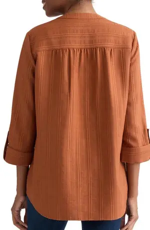 Jones New York Roll Tab Tunic Top