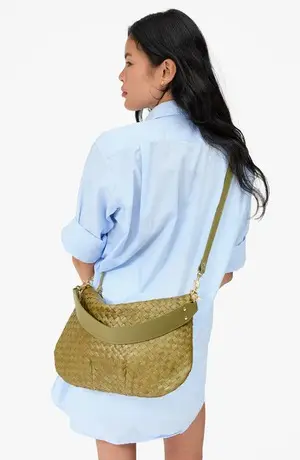 Clare V. Moyen Messenger Woven Leather Bag