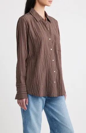 Rails Beck Striped Button-front Shirt