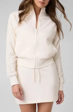 Guess Phoebe Full Zip Sweatshirt - Natural