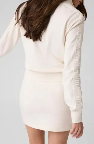 Guess Phoebe Full Zip Sweatshirt - Natural