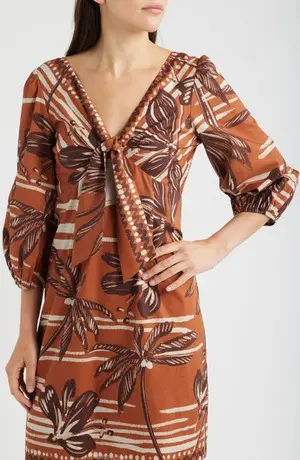 Julia Jordan Knotted Tie Minidress