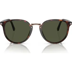 Persol Po3210s 51mm Oval Sunglasses - Havana/green