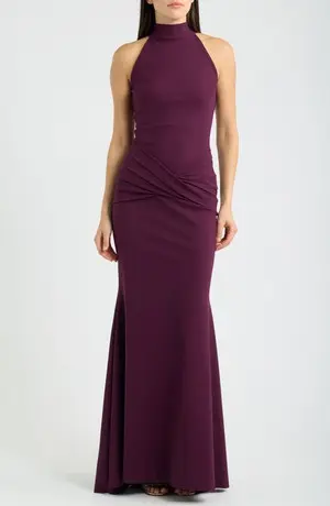 Chiara Boni La Petite Robe Zesika Halter Neck Jersey Gown