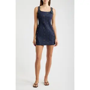 Line & Dot Attina Minidress - Light Blue