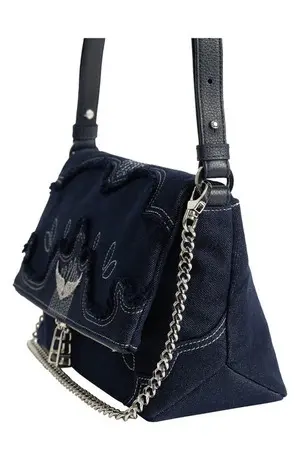 Zadig&Voltaire Rocky Ii Denim Crossbody Bag