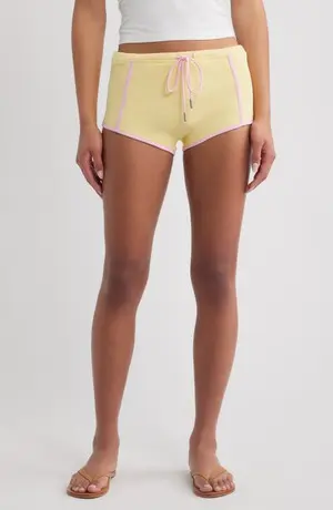 KULANI KINIS Micro Track Shorts - Custard Cloud