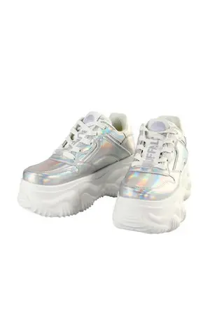 BUFFALO BOOTS Feral One Sneaker Holographic Silver