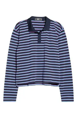 G/fore Striped Performance Long Sleeve Polo