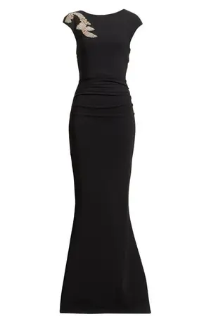 Chiara Boni La Petite Robe Embellished Ruched Gown