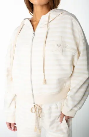 Roxy Fringing Reefs Striped Hoodie