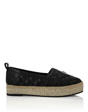 Philipp Plein Matelassé Skull Espadrilles