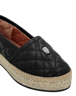 Philipp Plein Matelassé Skull Espadrilles