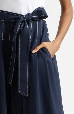 Cinq À Sept Olivia Mixed Media Midi Dress