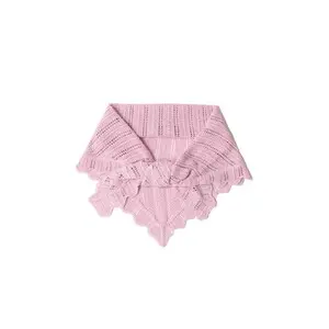 Saachi Knitted Triangle Lilac Bandana - Purple