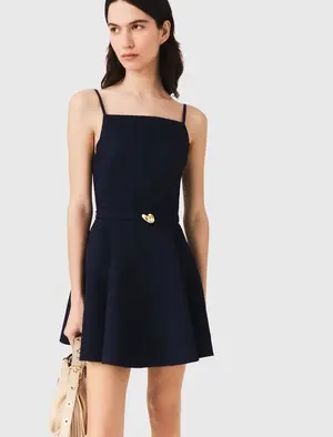 Maje Flared Dress With Straps