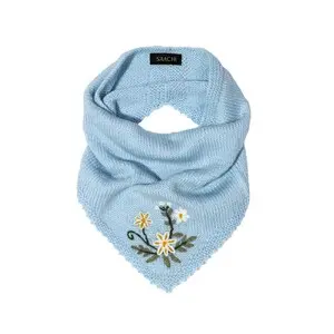 Saachi Floral Embroidered Light Snood - Blue