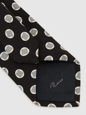 REISS Lelio Silk Geometric Square Medallion-print Tie