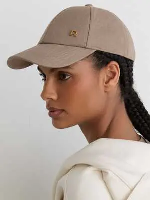 REISS Leila Baseball Cap - Taupe
