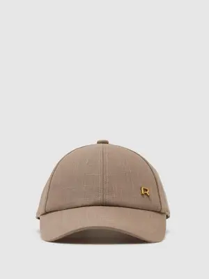 REISS Leila Baseball Cap - Taupe