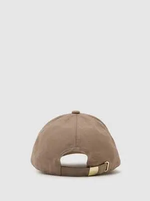 REISS Leila Baseball Cap - Taupe