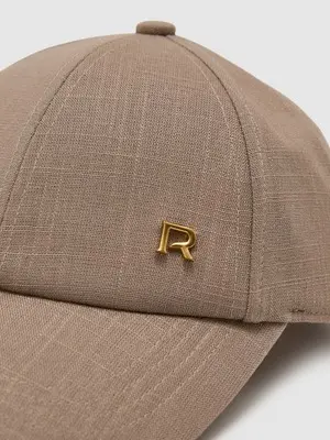 REISS Leila Baseball Cap - Taupe
